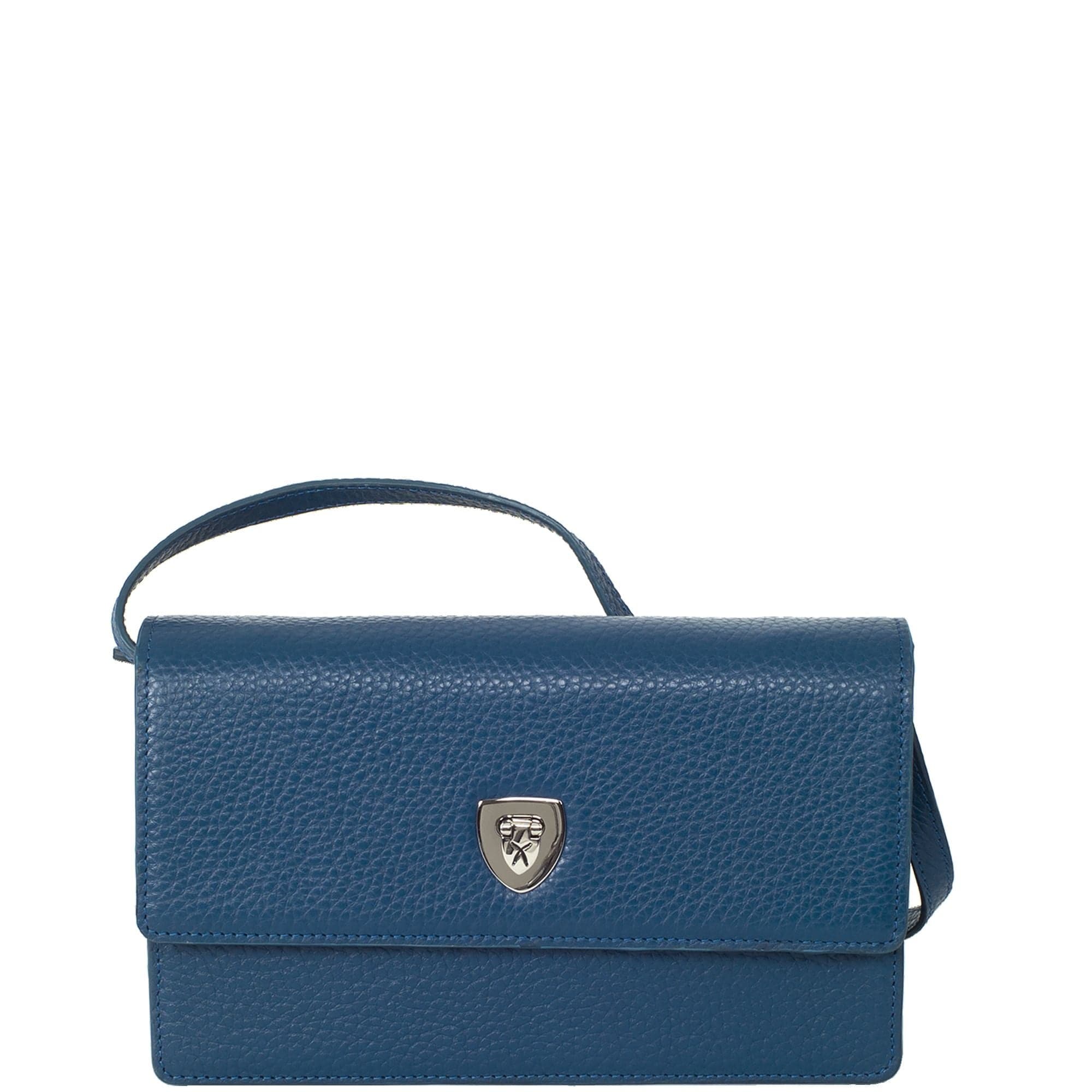 Handtasche Clutch Leder hellblau | Corf Offermann
