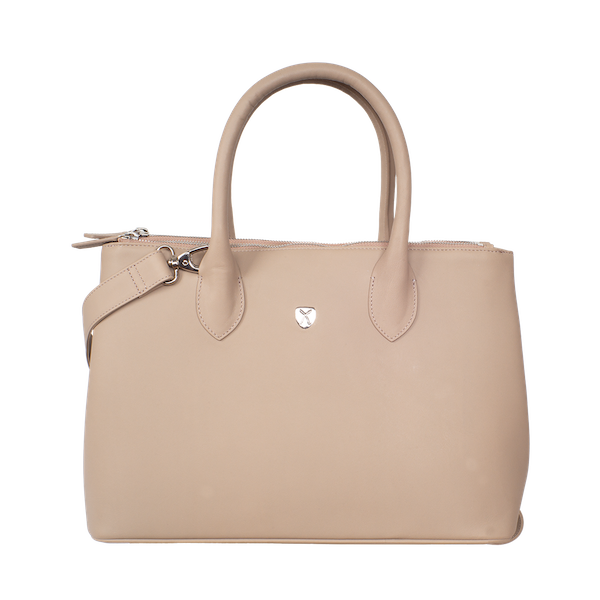 Handtasche Businesstasche 13 Zoll glattes Leder beige | Corf Offermann